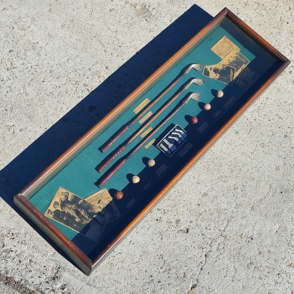 Unique Vintage | Art | Vintage History Of Golf Shadow Box | Poshmark